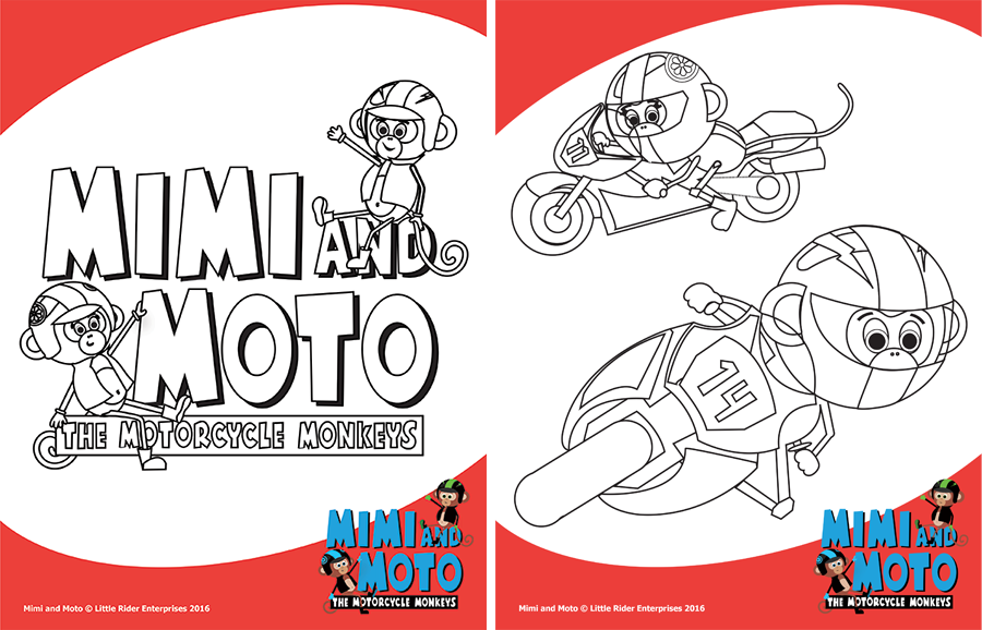 free coloring pages for kids motorcycle